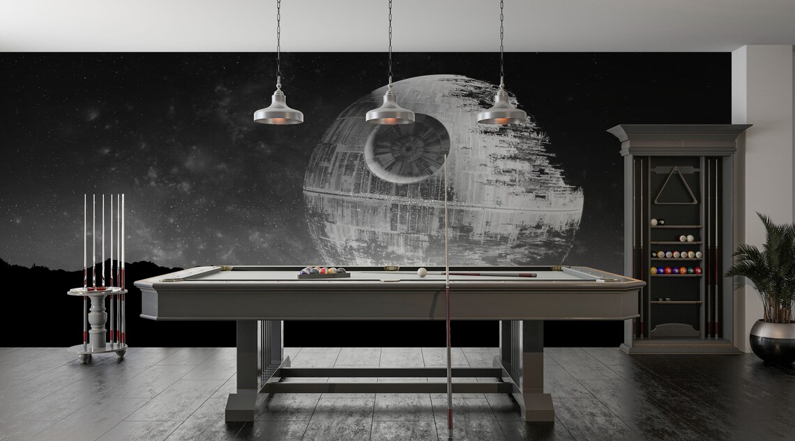 Star Wars, Death Star Wall Mural | Sci-fi | Peel & Stick Wallpaper ...