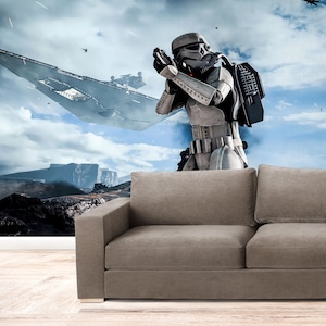 Star Wars, Stormtrooper Battle Scene Wall Mural | Sci-fi | Peel & Stick ...