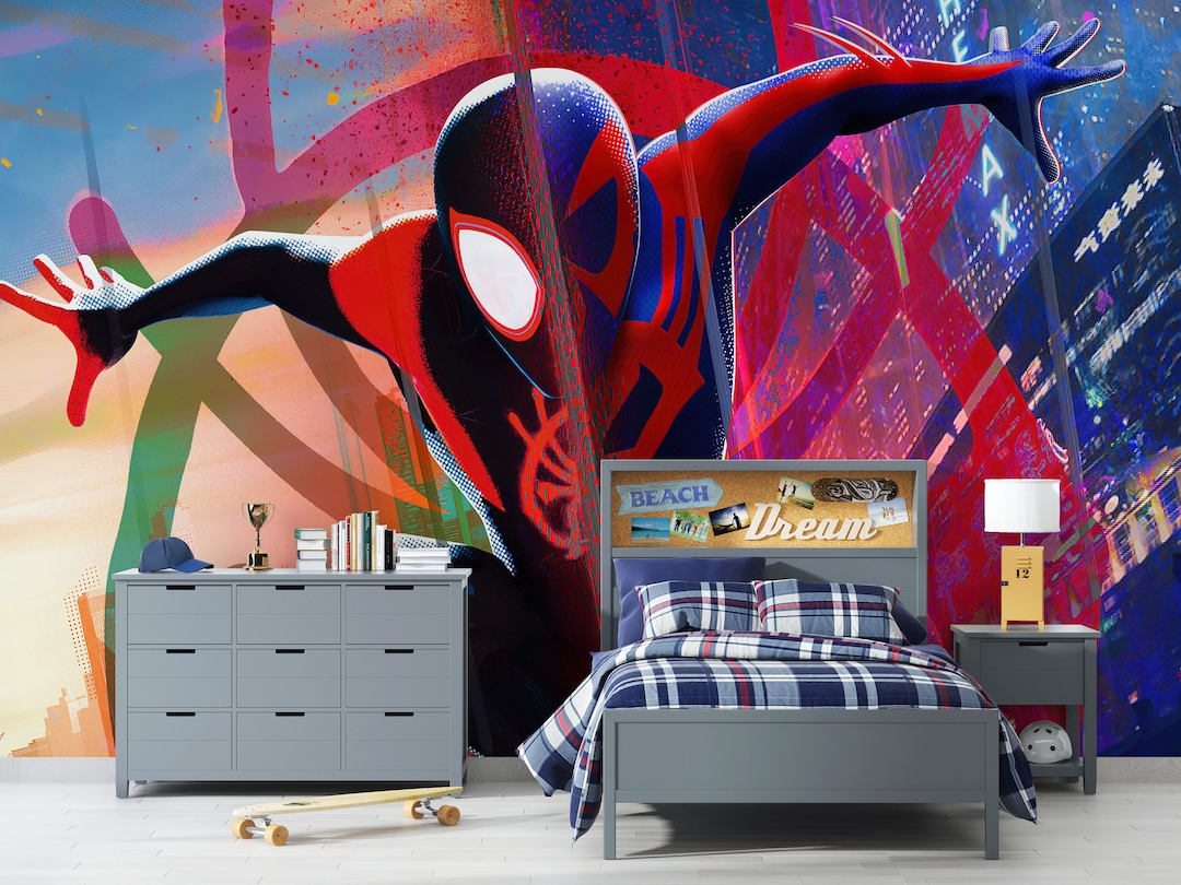 Spiderman Wall Mural, Superhero Peel & Stick Wallpaper Self Adhesive ...