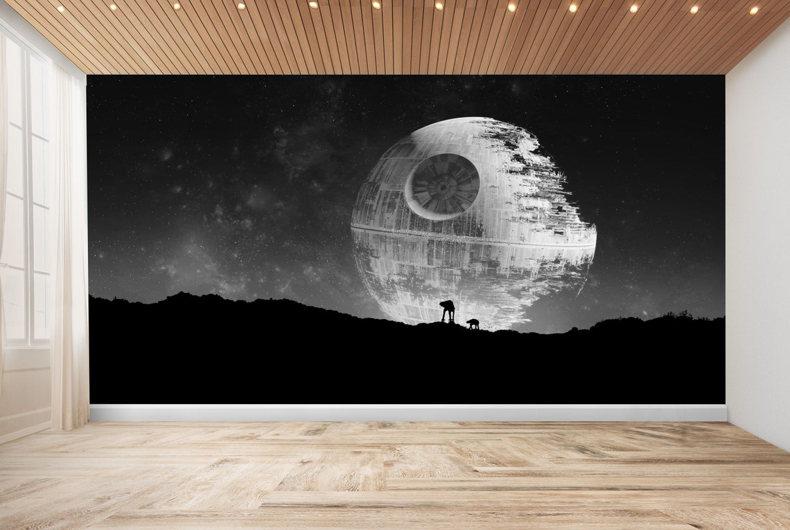 Star Wars, Death Star Wall Mural Sci-fi Peel & Stick Wallpaper Self ...