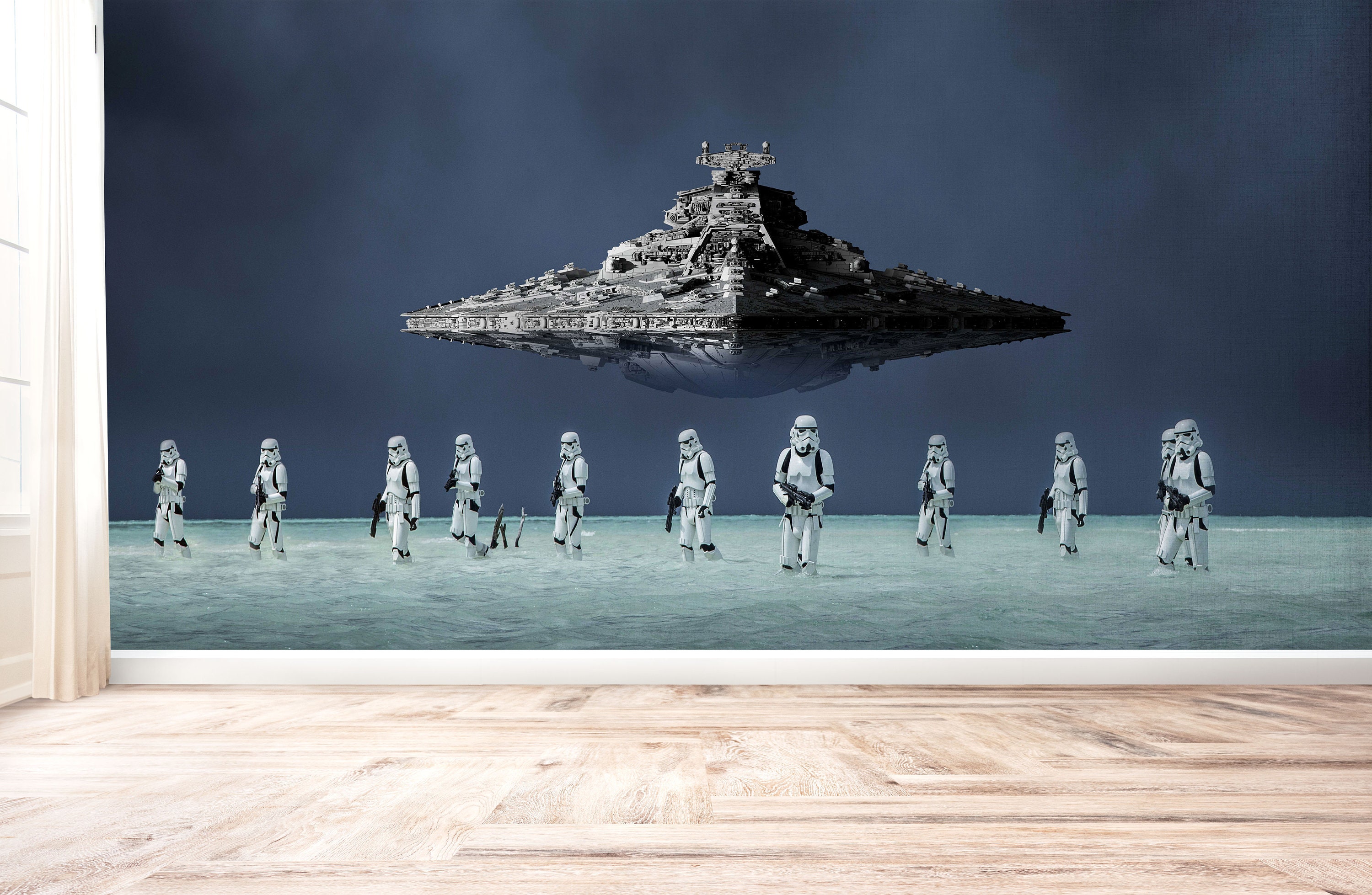 Star Wars, Star Destroyer Wall Mural | Sci-fi | Peel & Stick Wallpaper ...