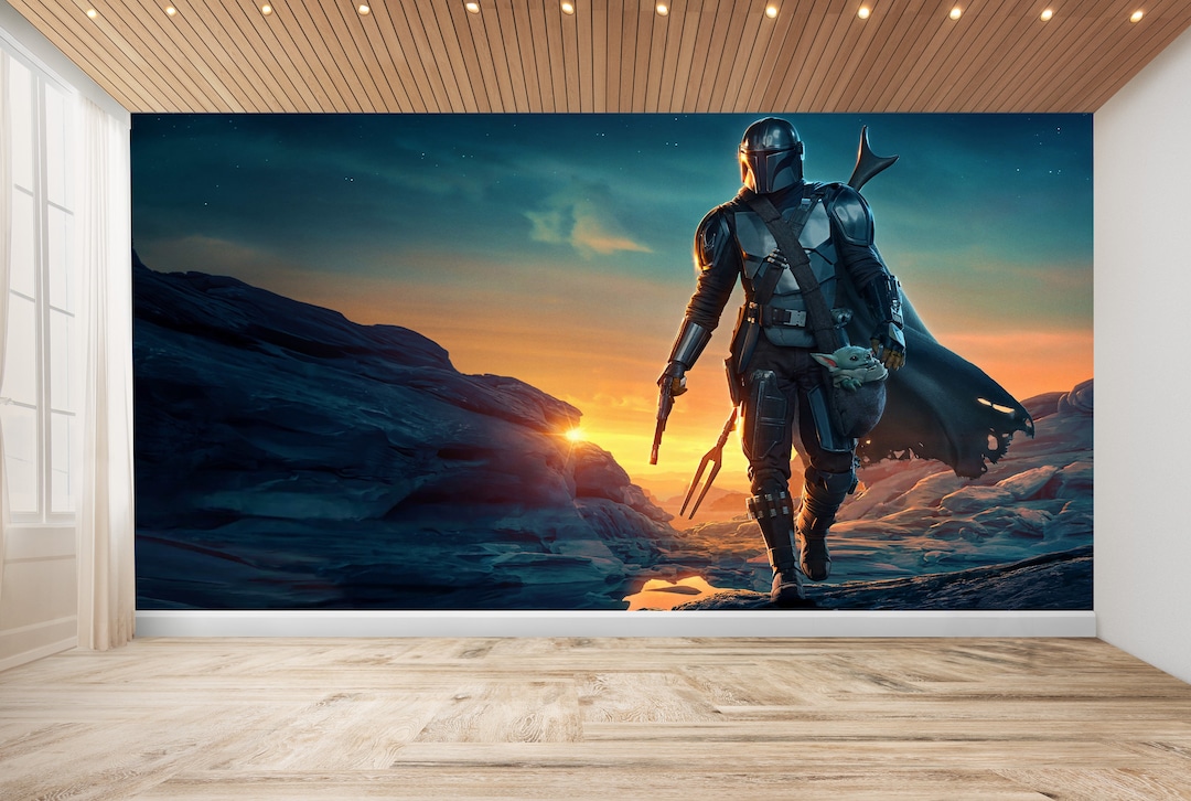 Star Wars, the Mandalorian Wall Mural | Sci-fi | Peel & Stick Wallpaper ...
