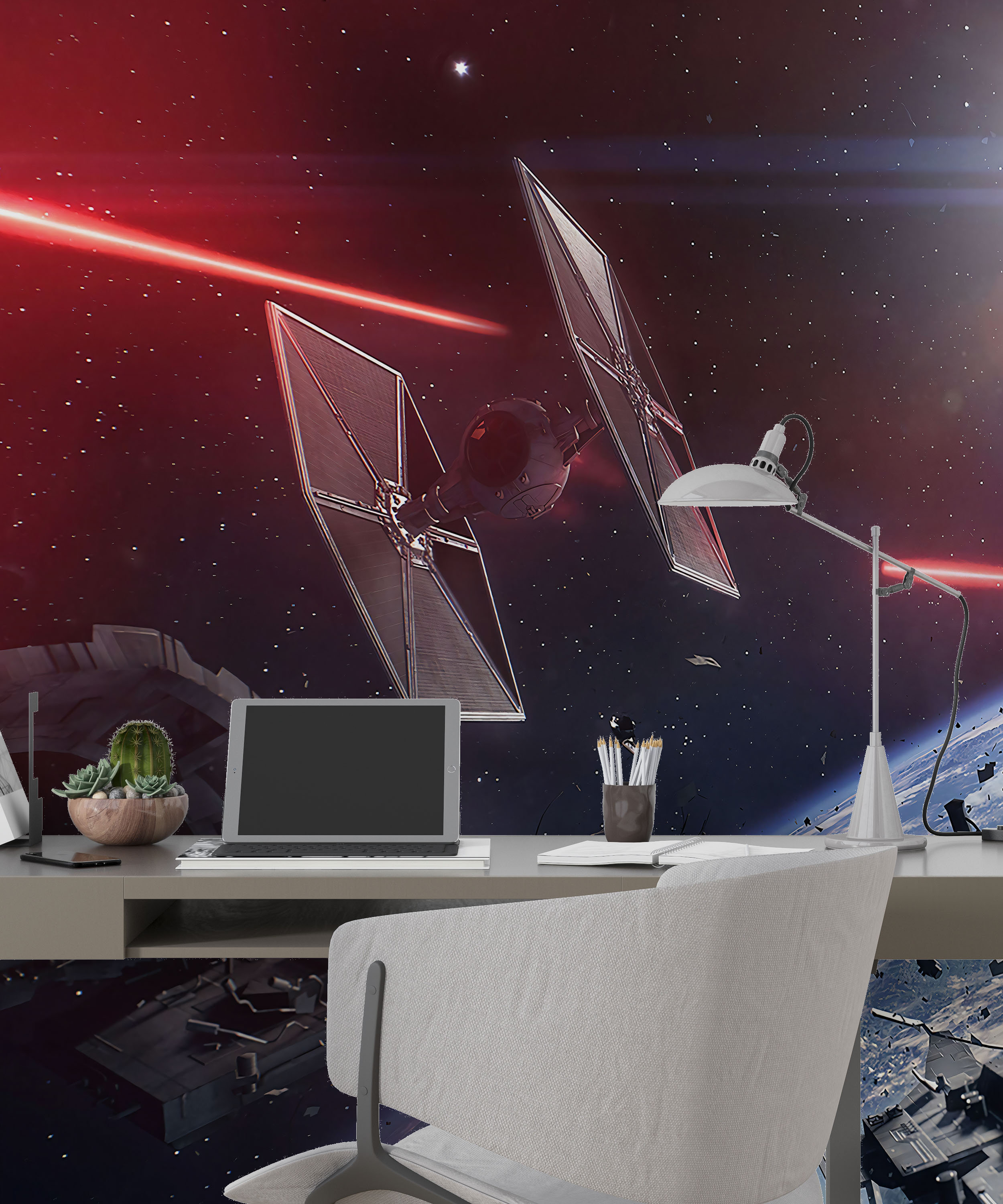 Star Wars, Space Battle Scene Wall Mural | Sci-fi | Peel & Stick ...