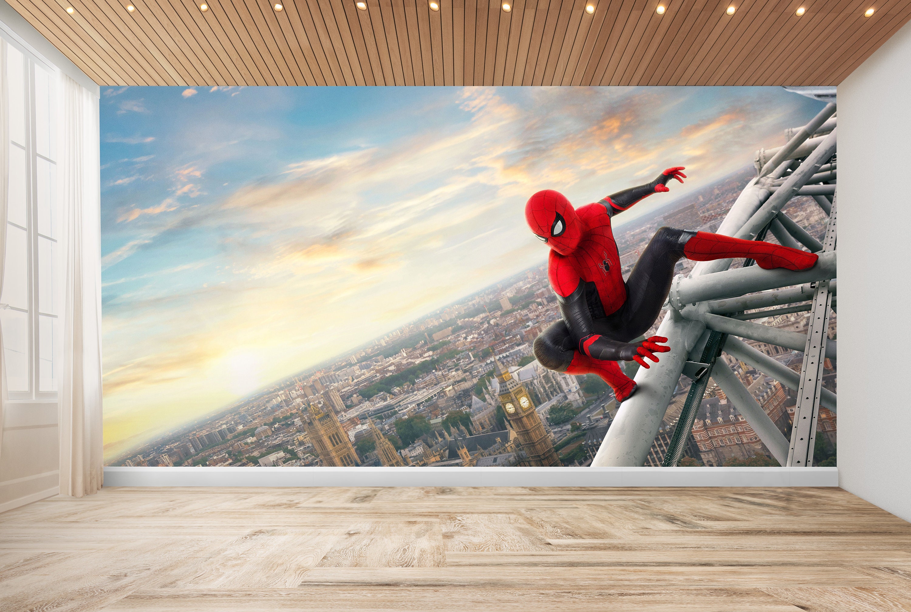 Spiderman, London Wall Mural | Peel & Stick Wallpaper | Self Adhesive ...