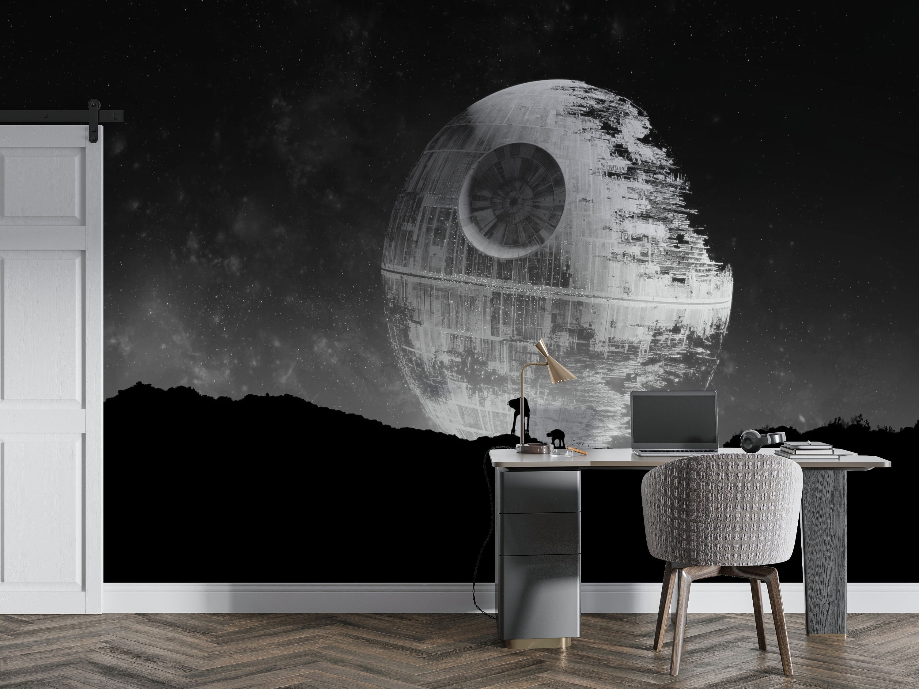 Star Wars, Death Star Wall Mural | Sci-fi | Peel & Stick Wallpaper ...
