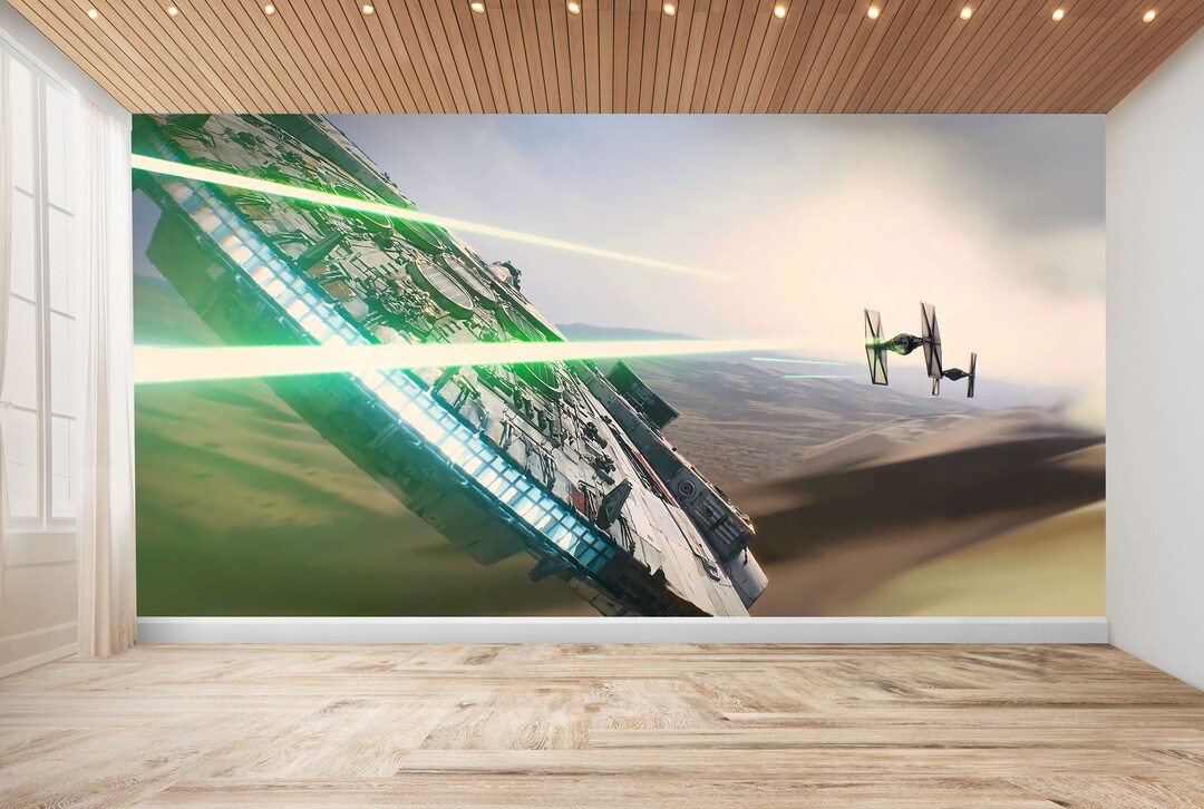 Star Wars, Millennium Falcon Wall Mural | Sci-fi | Peel & Stick ...