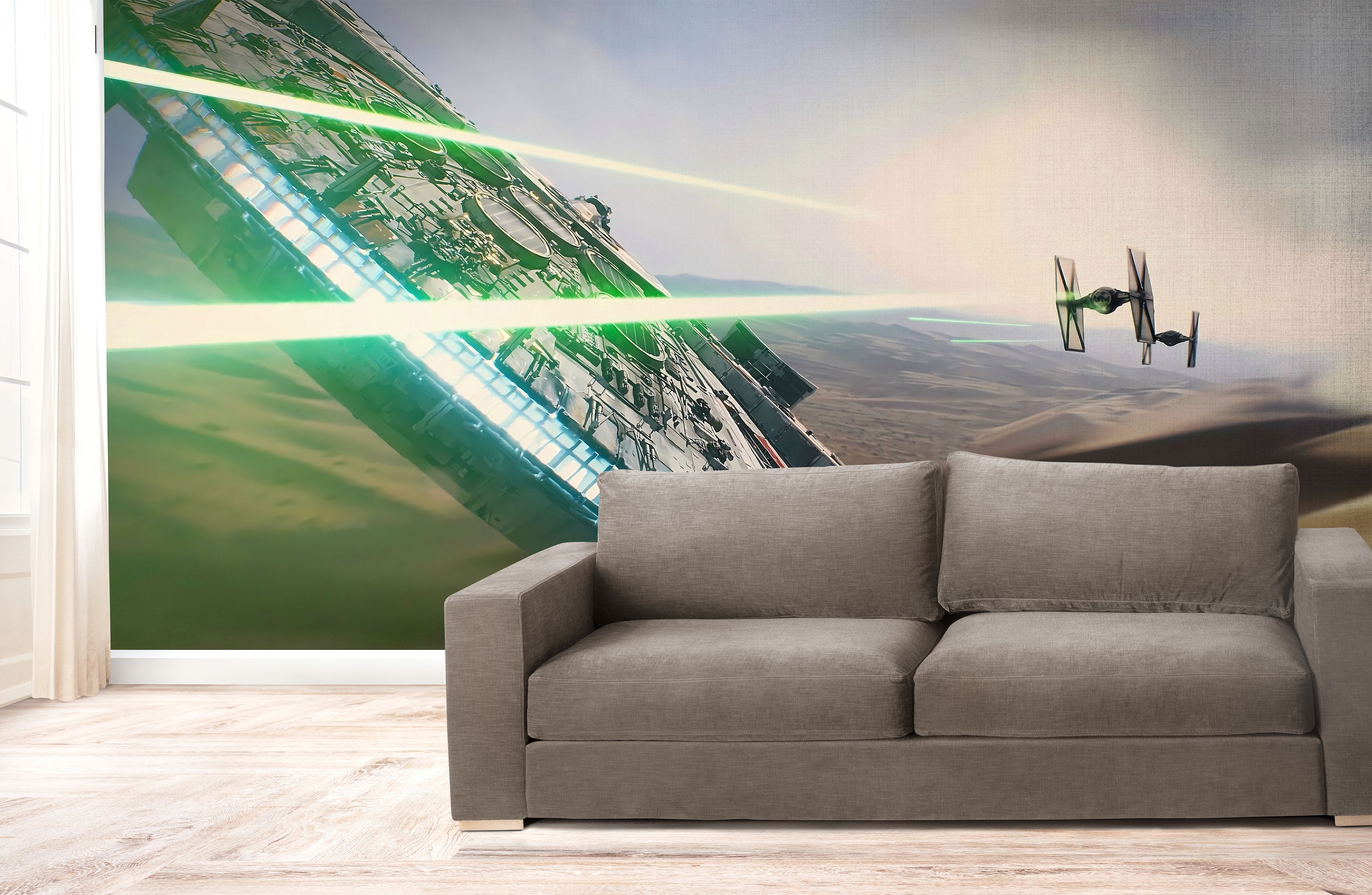 Star Wars, Millennium Falcon Wall Mural | Sci-fi | Peel & Stick ...