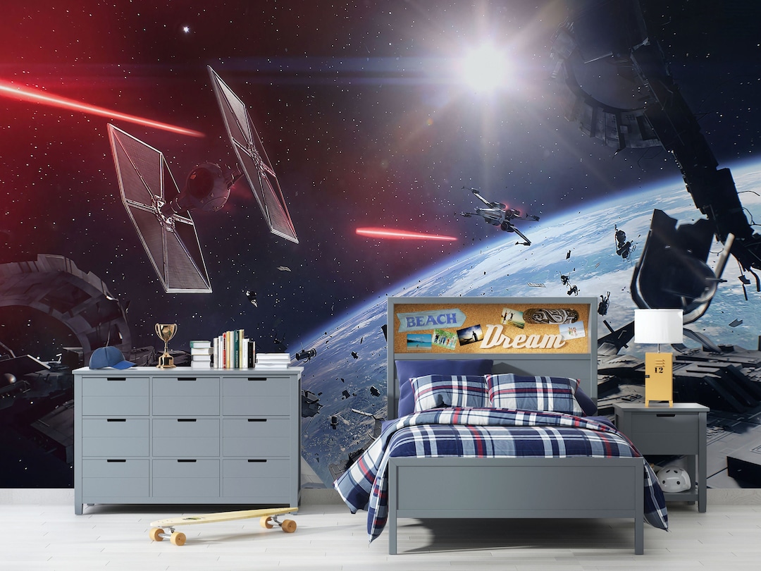 Star Wars, Space Battle Scene Wall Mural | Sci-fi | Peel & Stick ...