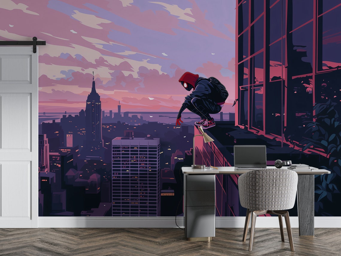 Spiderverse Wall Mural Spiderman Peel & Stick Wallpaper Self Adhesive ...