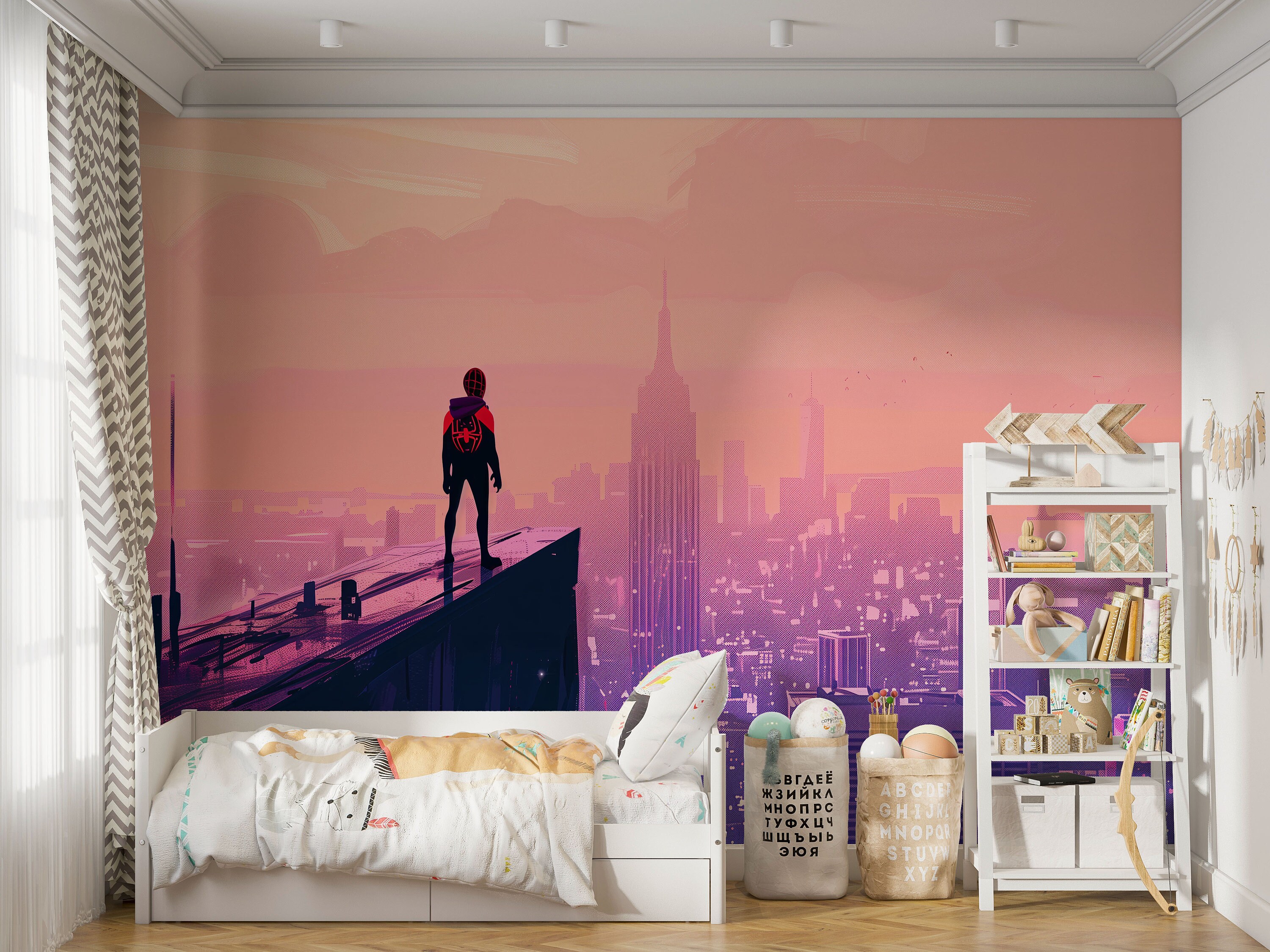 Spiderverse Wall Mural Spiderman Peel & Stick Wallpaper Self Adhesive ...