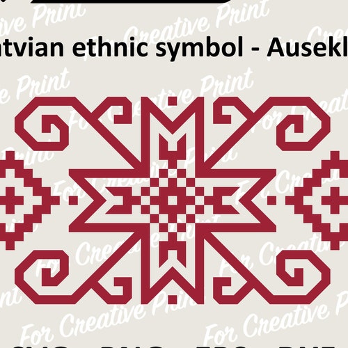 Latvian Folk Sign Auseklis SVG Auseklis PNG Cricut File - Etsy