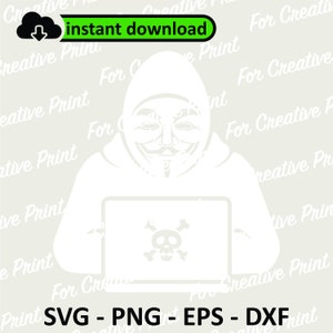 Hacker SVG Png, Incognito Mode, Clickbait, Cricut Cut Files Clip Art ...