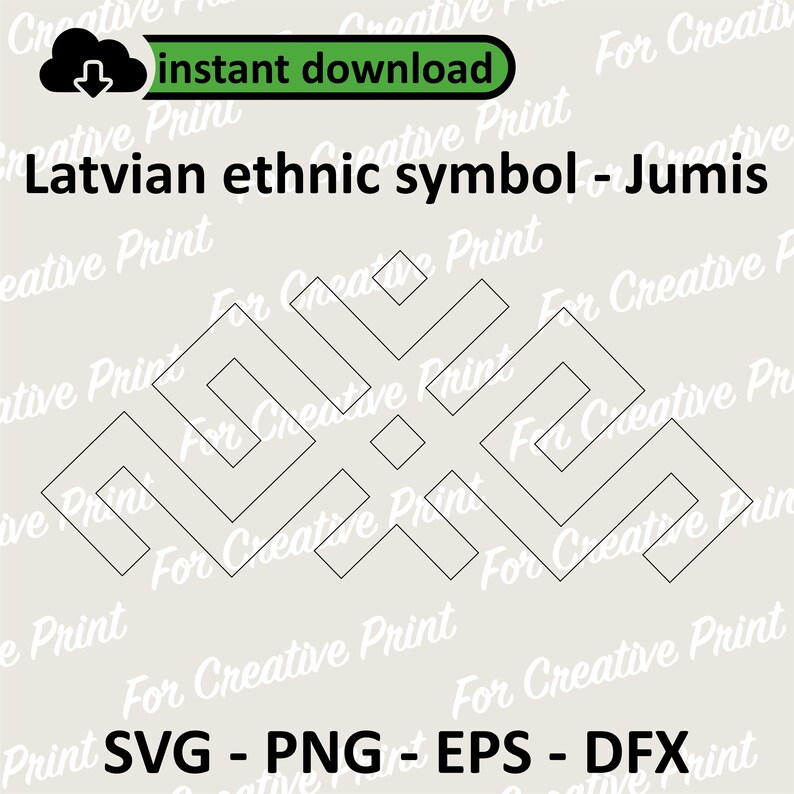 Latvian Folk Sign Jumis, Latvija, Cricut File, Latvia Png EPS SVG ...