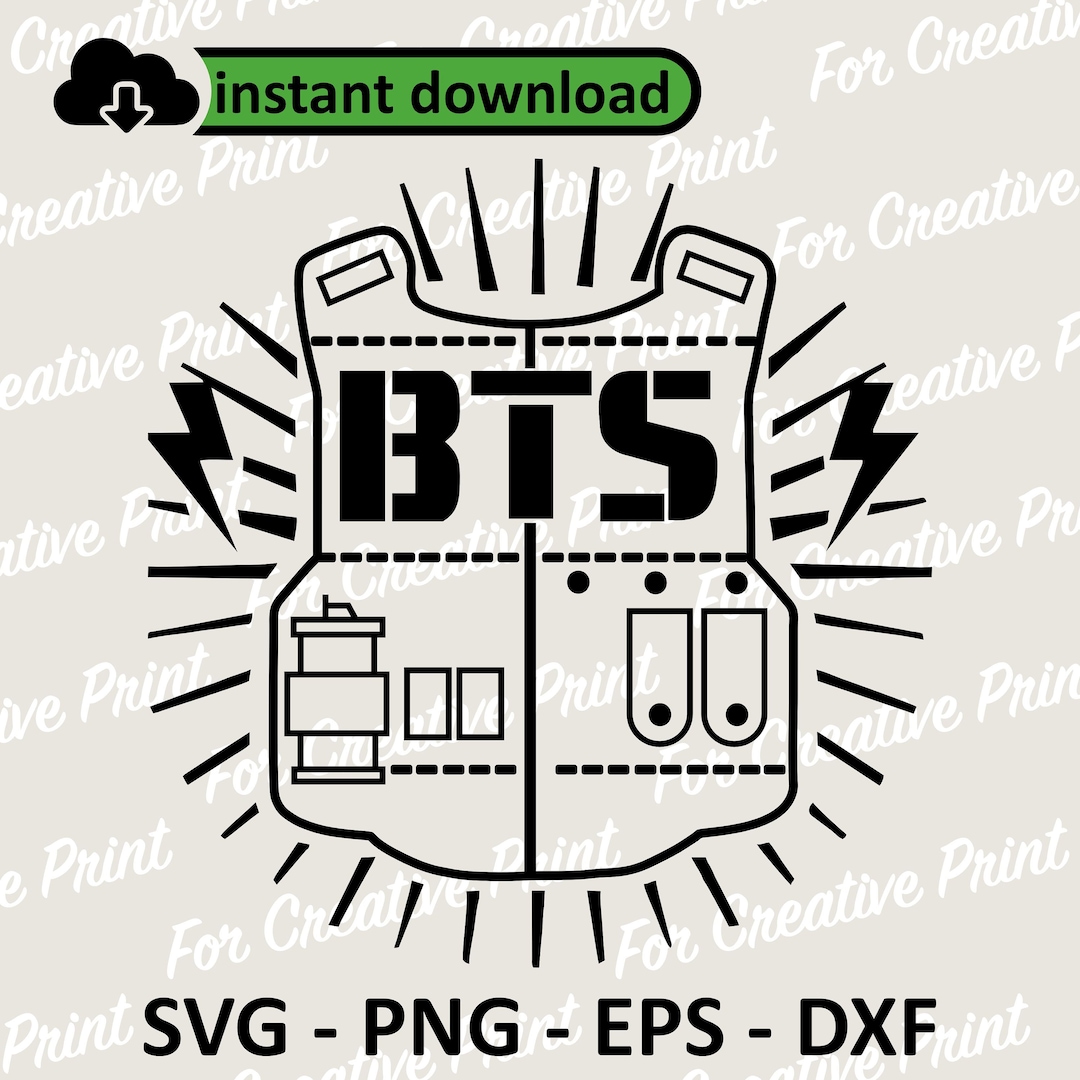 Bts Vest, BTS Logo Svg Png Eps Dxf, Cricut File, Png SVG EPS, Downloads ...