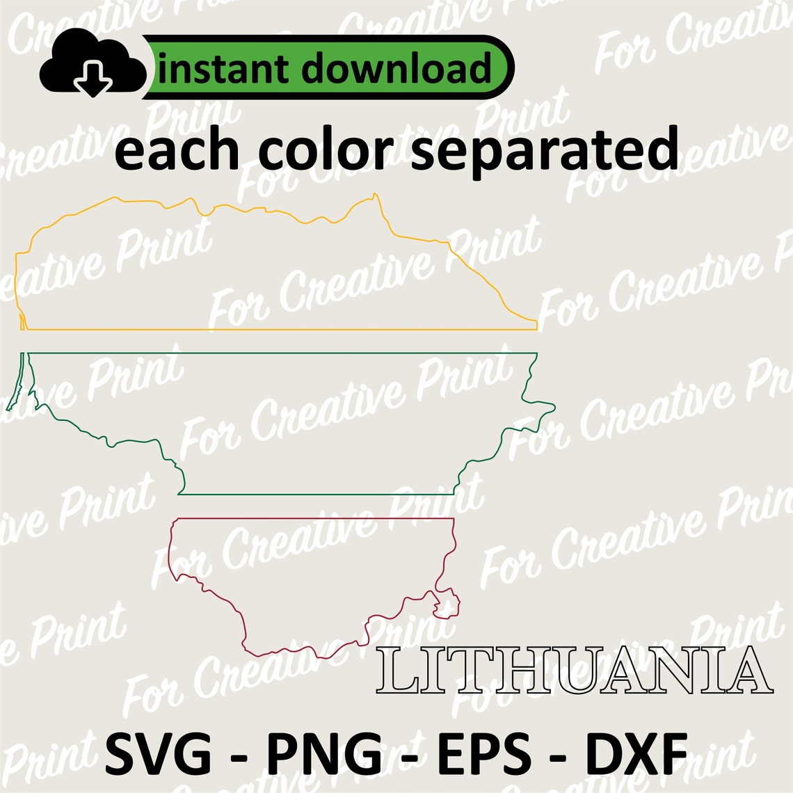 Lithuania Map, Lithuania, Download Vector, Cricut File, Lithuania Png ...