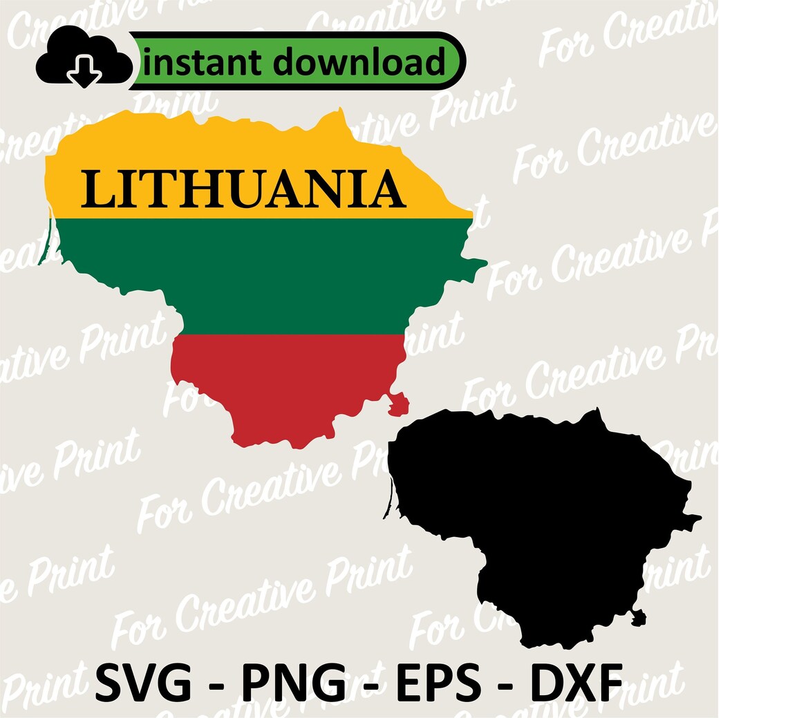 Lithuania Map, Lithuania, Download Vector, Cricut File, Lithuania Png ...