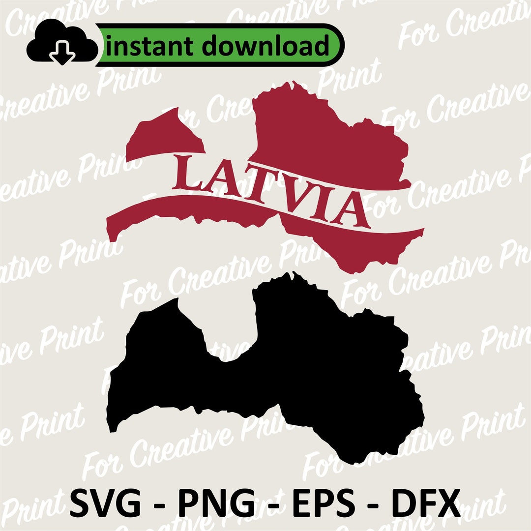 Latvia Map, Latvija, Download Vector, Cricut File, Latvia Png EPS SVG ...