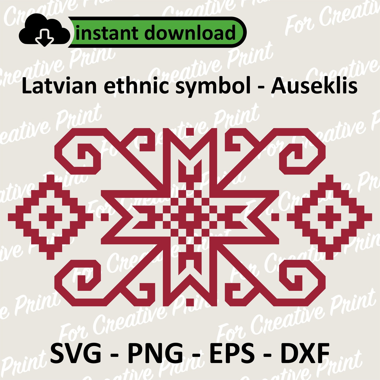 Nordic Pattern, Latvian Folk Sign Auseklis SVG, Auseklis PNG, Cricut ...