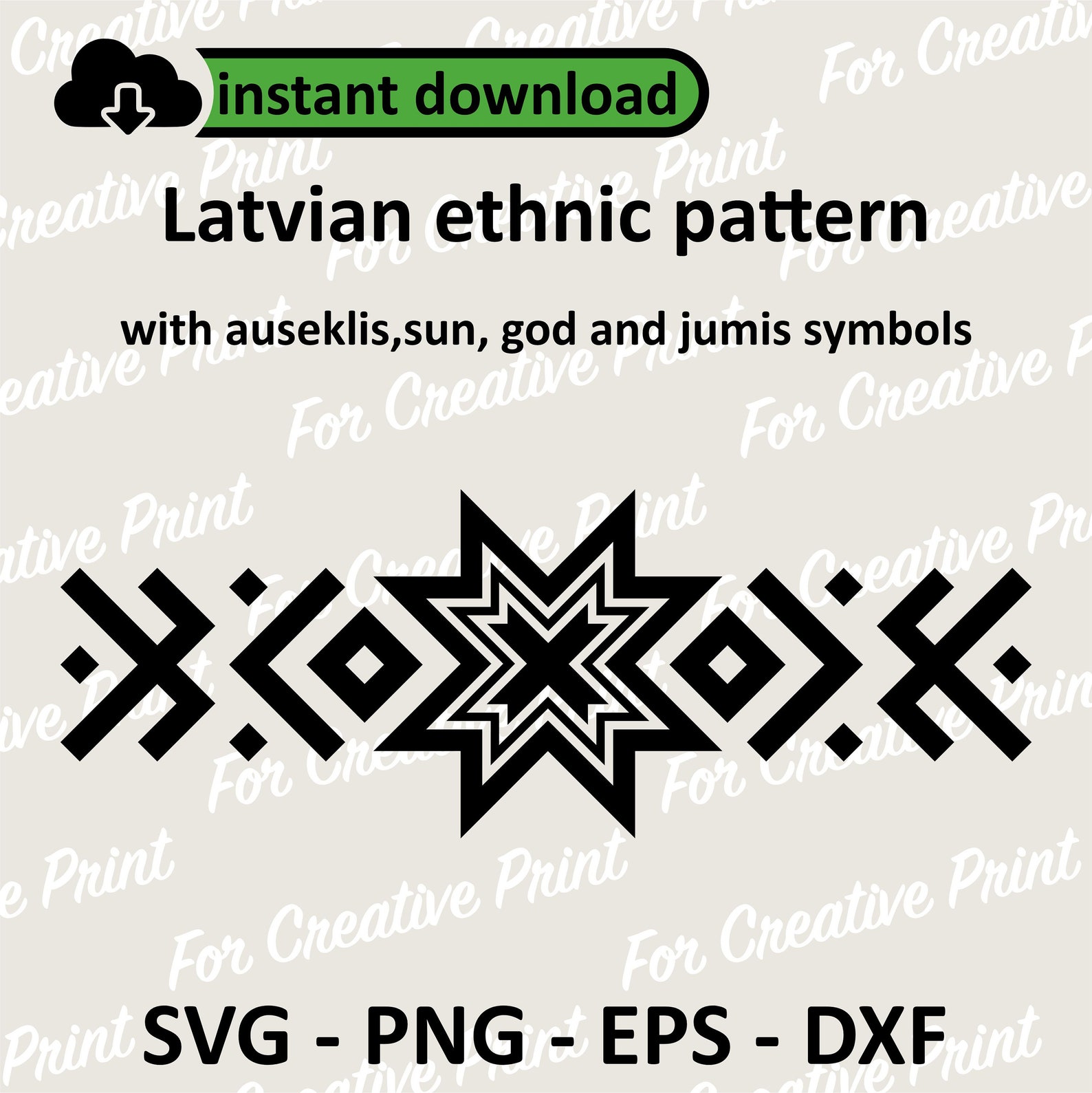 Latvian Ethnic Pattern, Latvija, Cricut File, Latvia Png EPS SVG ...