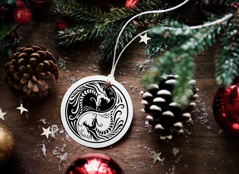 Yin Yang Dragon Silhouette, Chinese Zodiac (svg, Png, Eps, Dxf) - Etsy