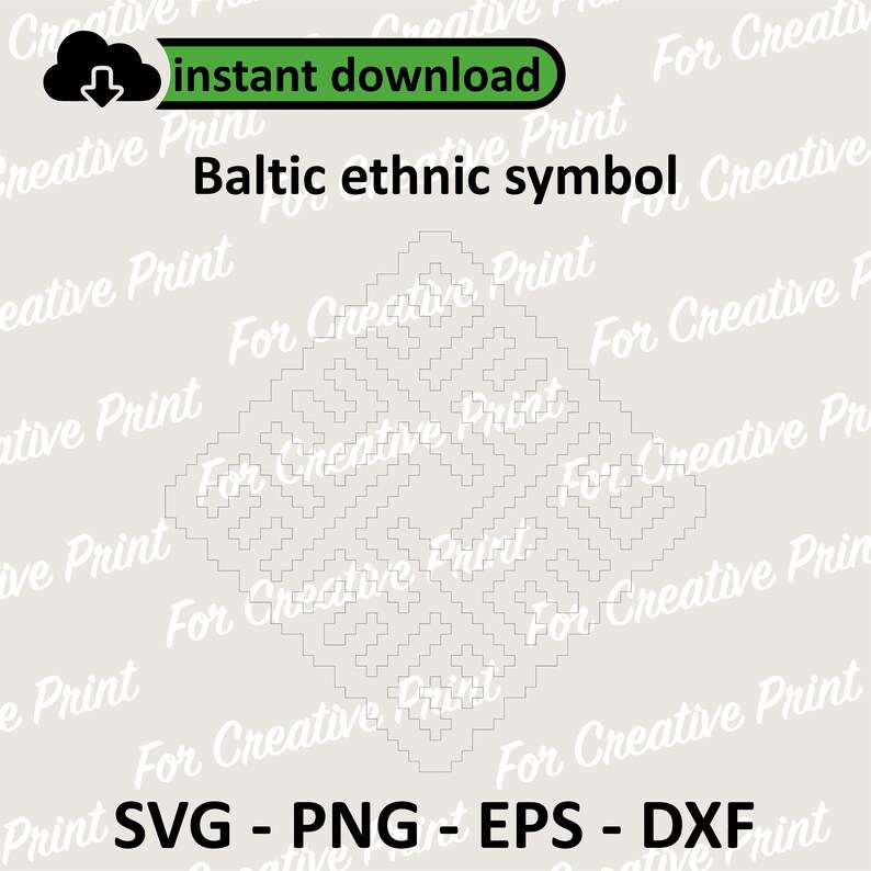 Baltic Ethnic Symbol, Latvian Folk Sign, Digital Download Vector ...
