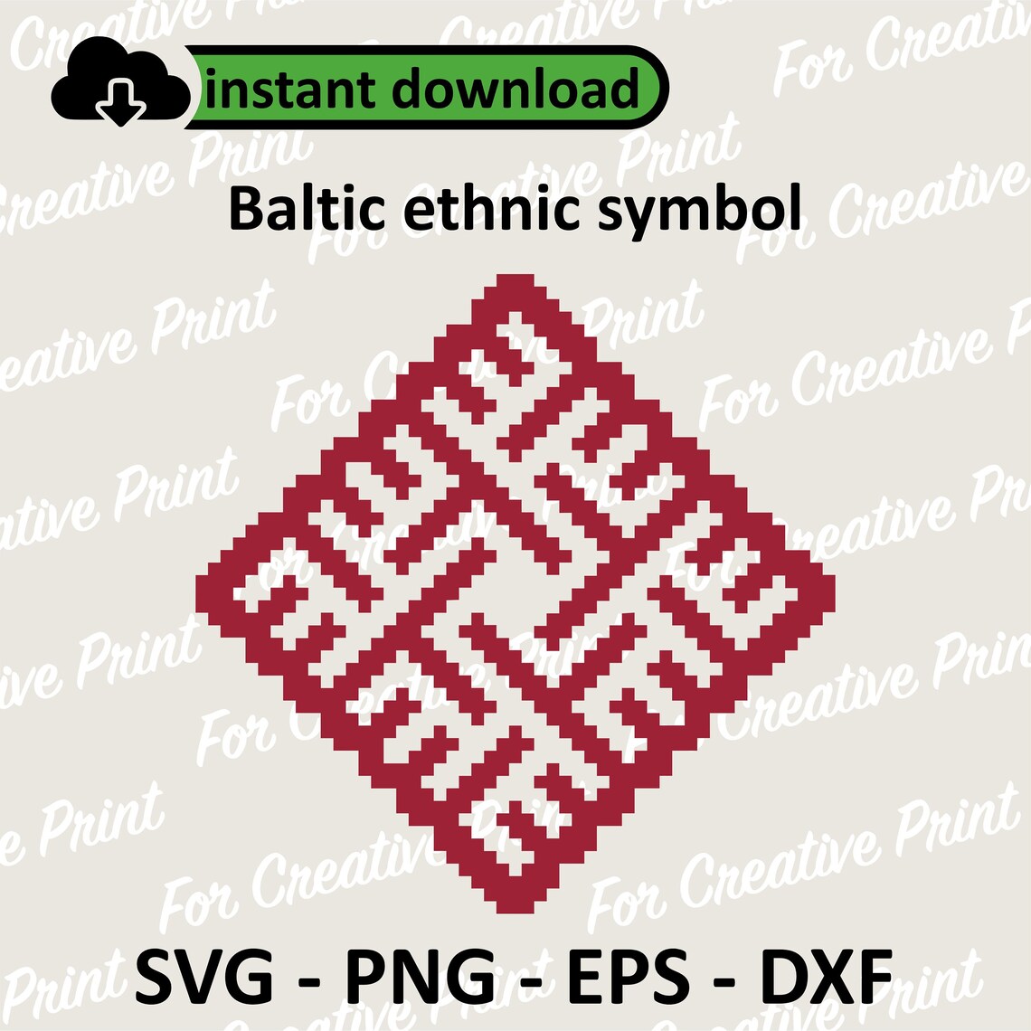 Baltic Ethnic Symbol, Latvian Folk Sign, Digital Download Vector ...