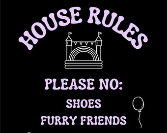 Outdoor Bounce House Rules Sign Printable Kids Play Rules Soft Play ...