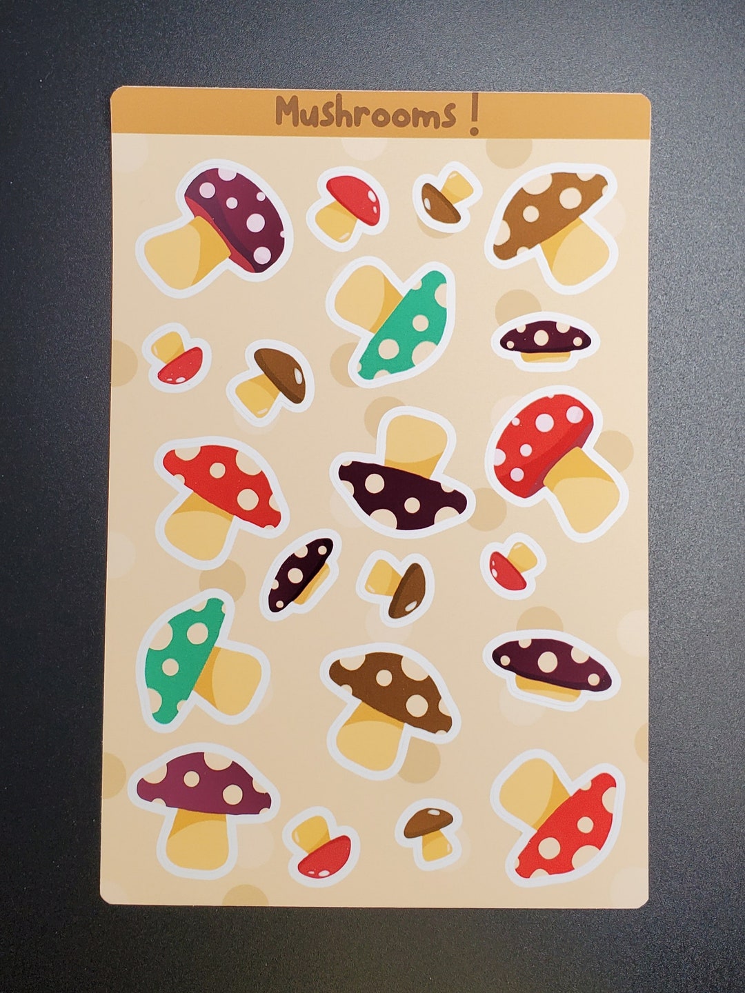 Mushroom Sticker Sheet | Cute Mushroom Stickers 4x6 Sheets - Etsy