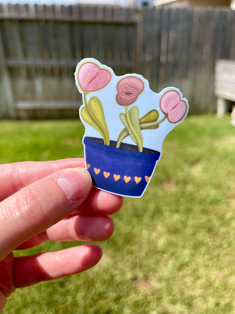 Venus Fly Trap Vulva Plant Sticker/magnet Matte Laminated Waterproof ...