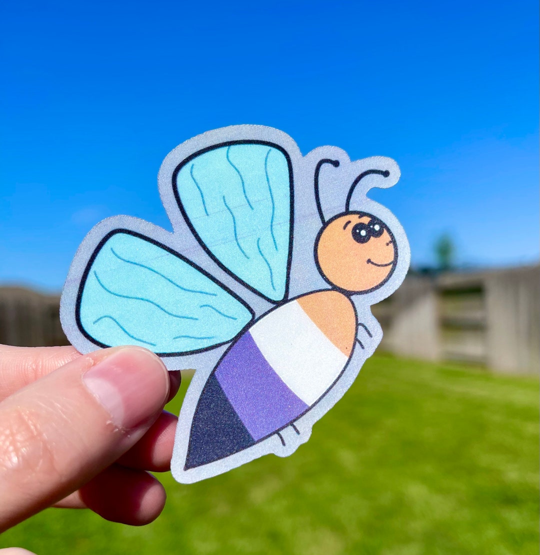 Non-binary Bee (enbee) - Non-binary Pride Sticker/magnet | Matte ...