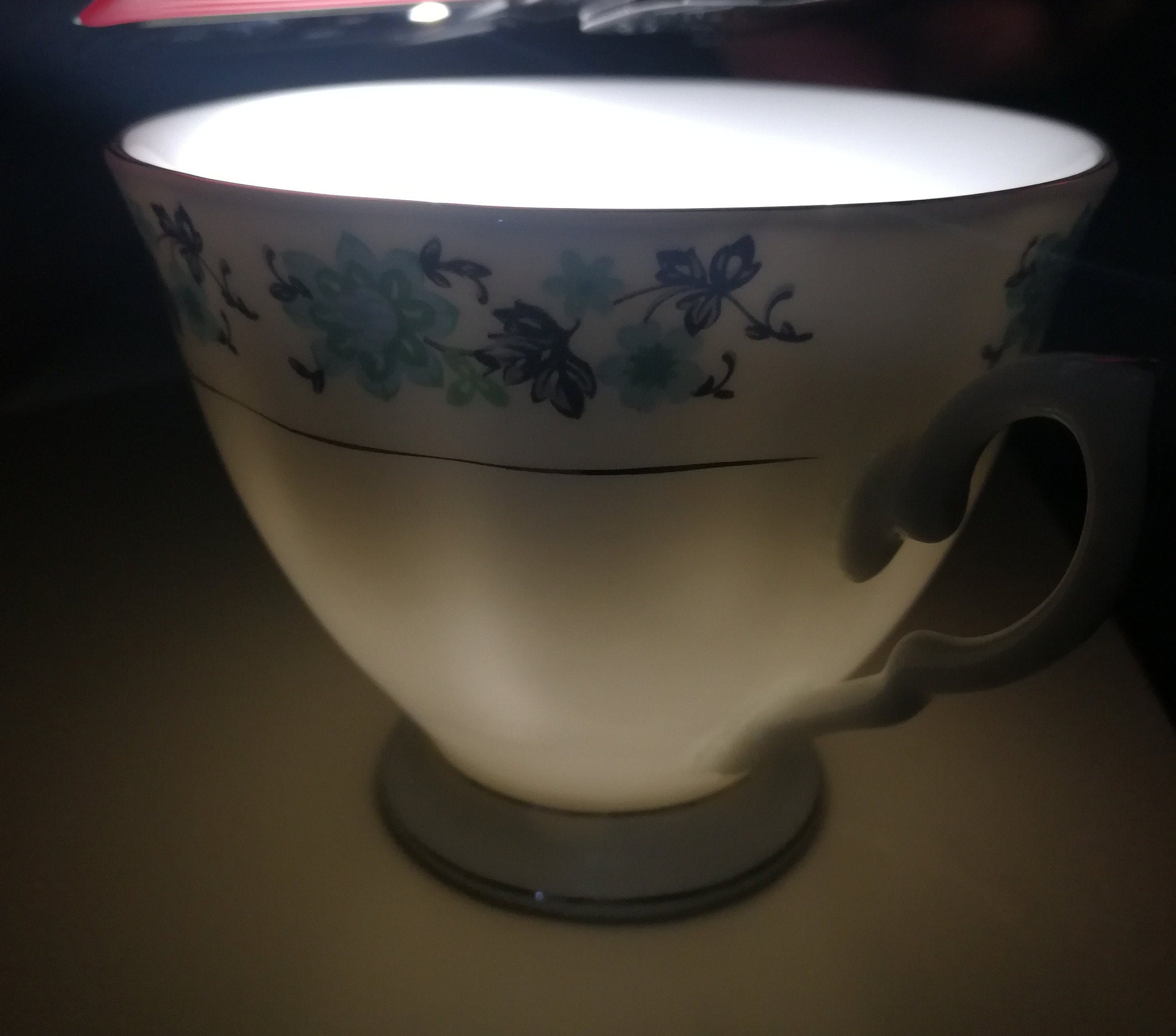 Vintage Chinese Liling Bone China Teacup and Saucer Set (2) With Flora ...