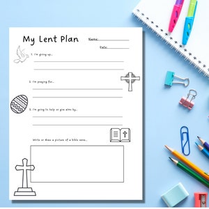 Kids My Lenten Planner Printable Lent Coloring Sheet - Etsy