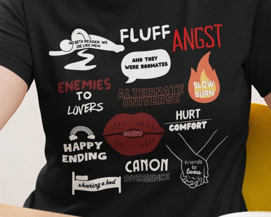 Fanfiction Writer Tags AO3 Book Manga Anime Movie TV Graphic Shirt T ...