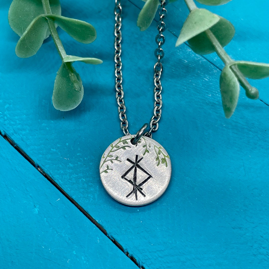Tiny Protection Rune Necklace | Viking Bind Rune | Unique Gift ...