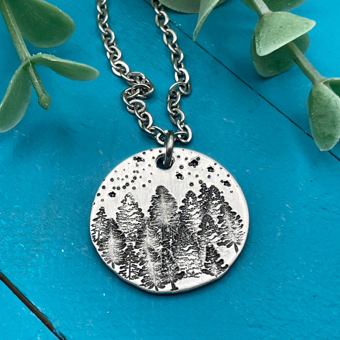 Deep Forest Necklace | Simple Nature Lover Gift | Unique Handmade, Hand ...