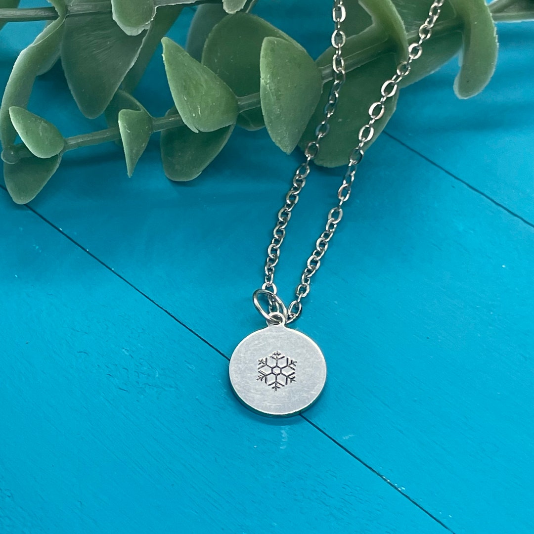 Tiny Snowflake Pendant | Dainty Snow Flake Necklace | Minimalist ...