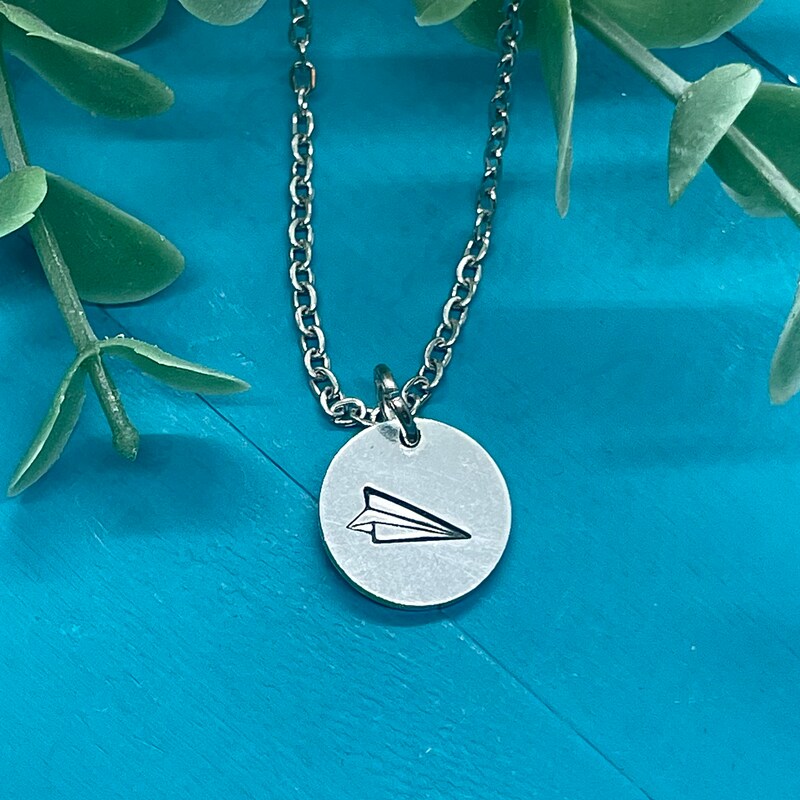 Paper Airplane Necklace - Etsy
