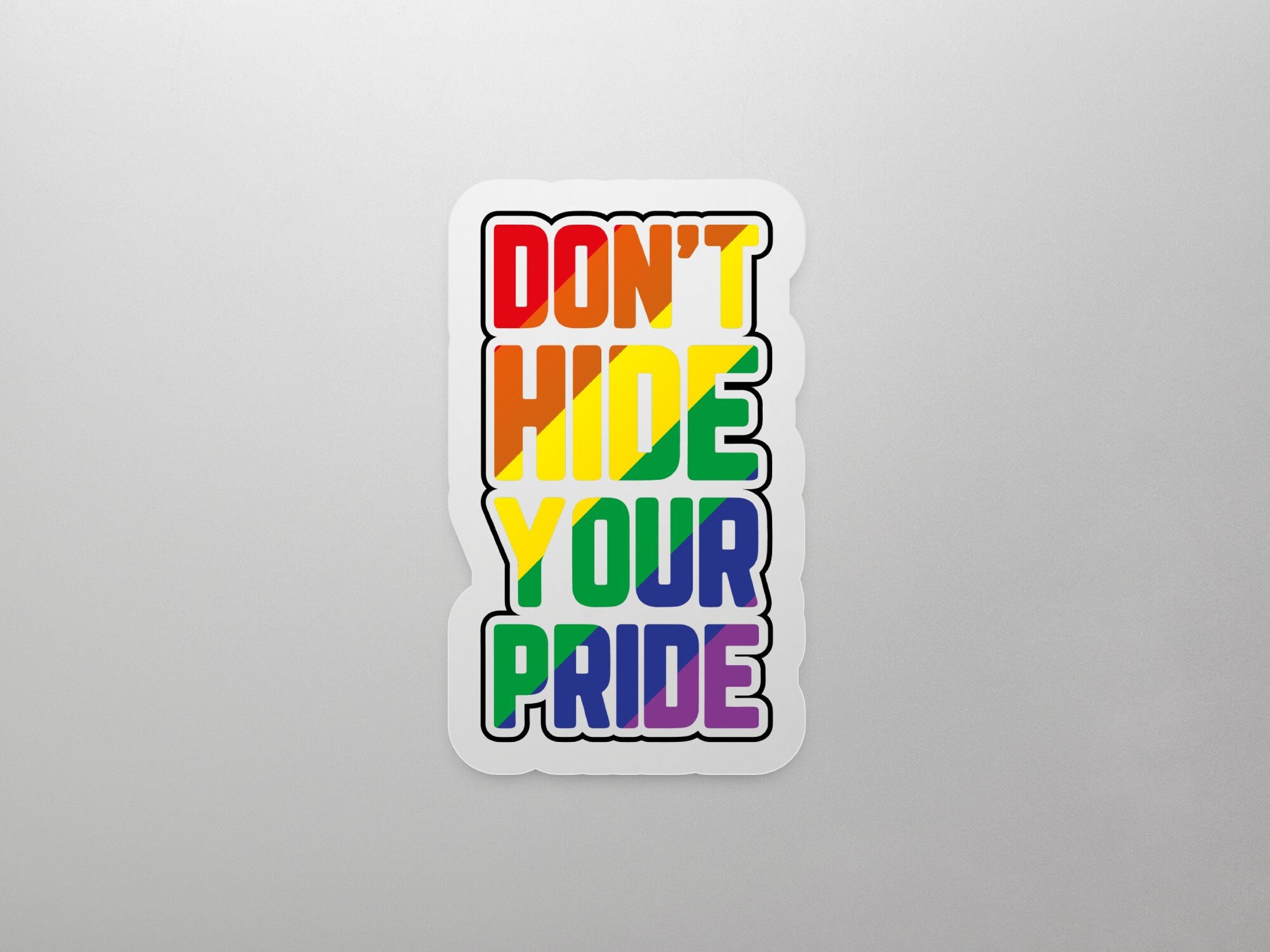 Don't Hide Pride Sticker LGBT Pride Flag Vinyl Decal - Etsy