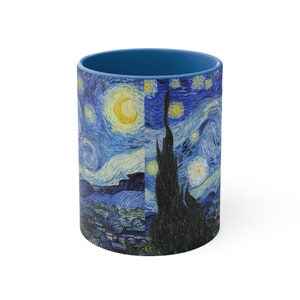 Van Gogh Starry Night Mug: Provence Impressionist Art Coffee Cup - Etsy