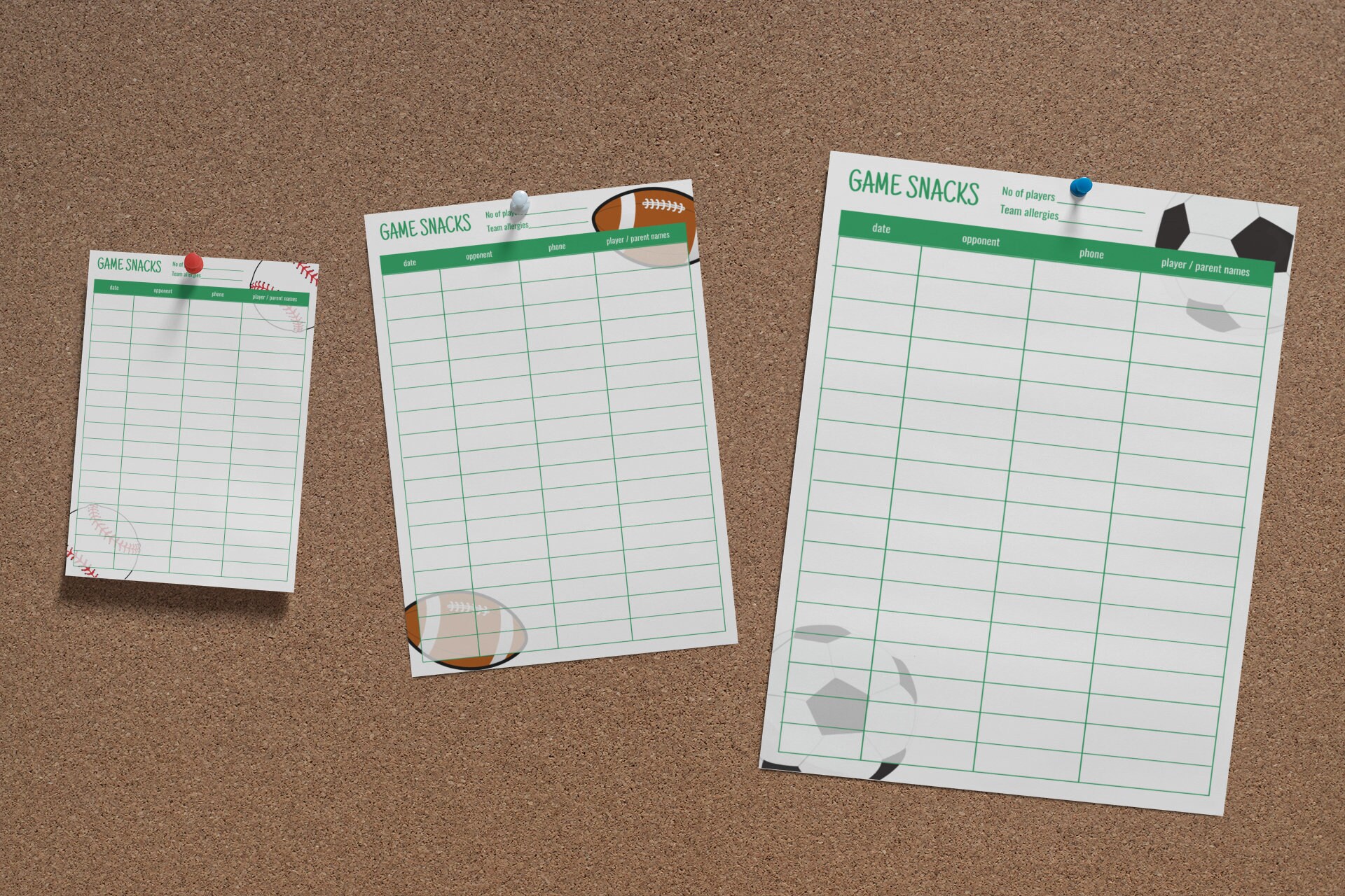Snack Sign up Sheet Sports Snack Template Game Snack Form - Etsy