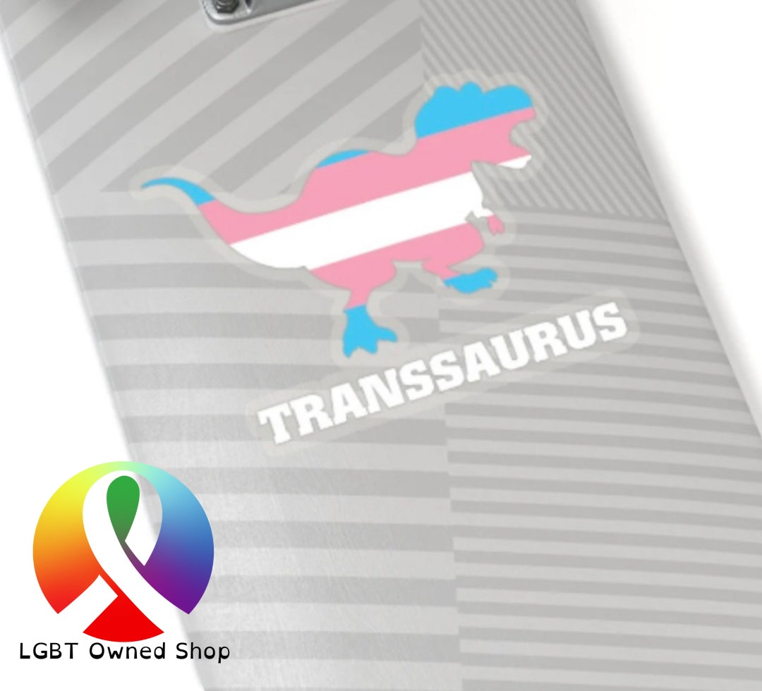 Transgender Dinosaur Transsaurus Sticker Trex Vinyl Decal Trans Pride ...
