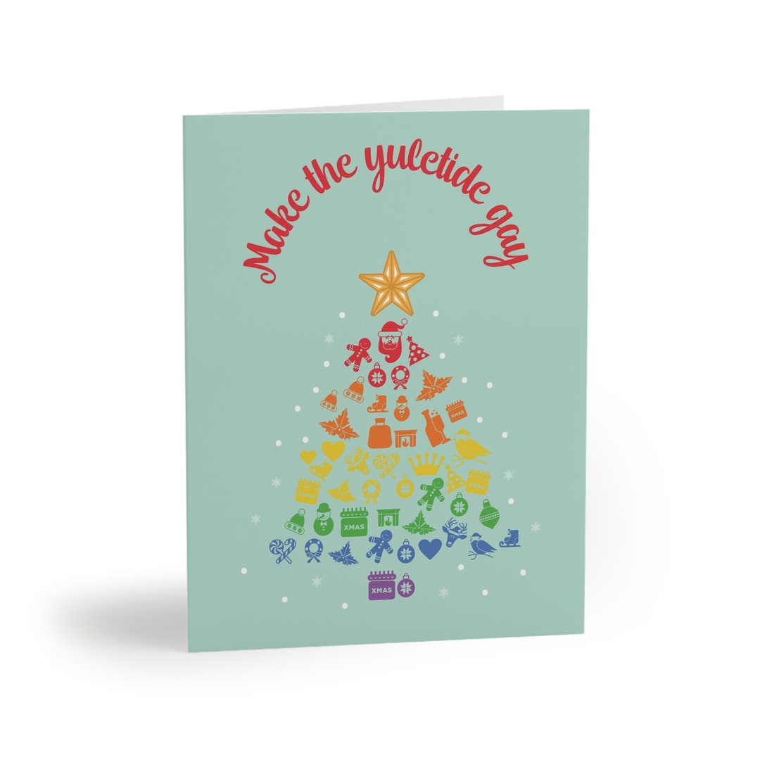 LGBT Christmas Cards Set Make the Yuletide Gay Lesbian Bisexual ...