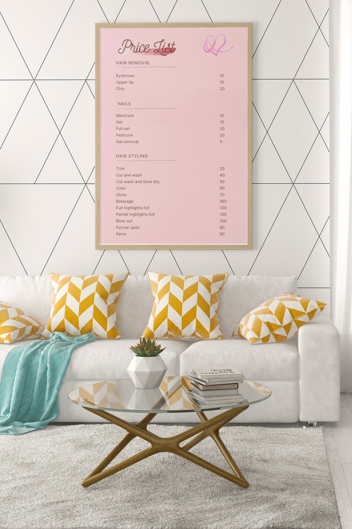 Pink Editable Menu Template Price List for Small Business and | Etsy