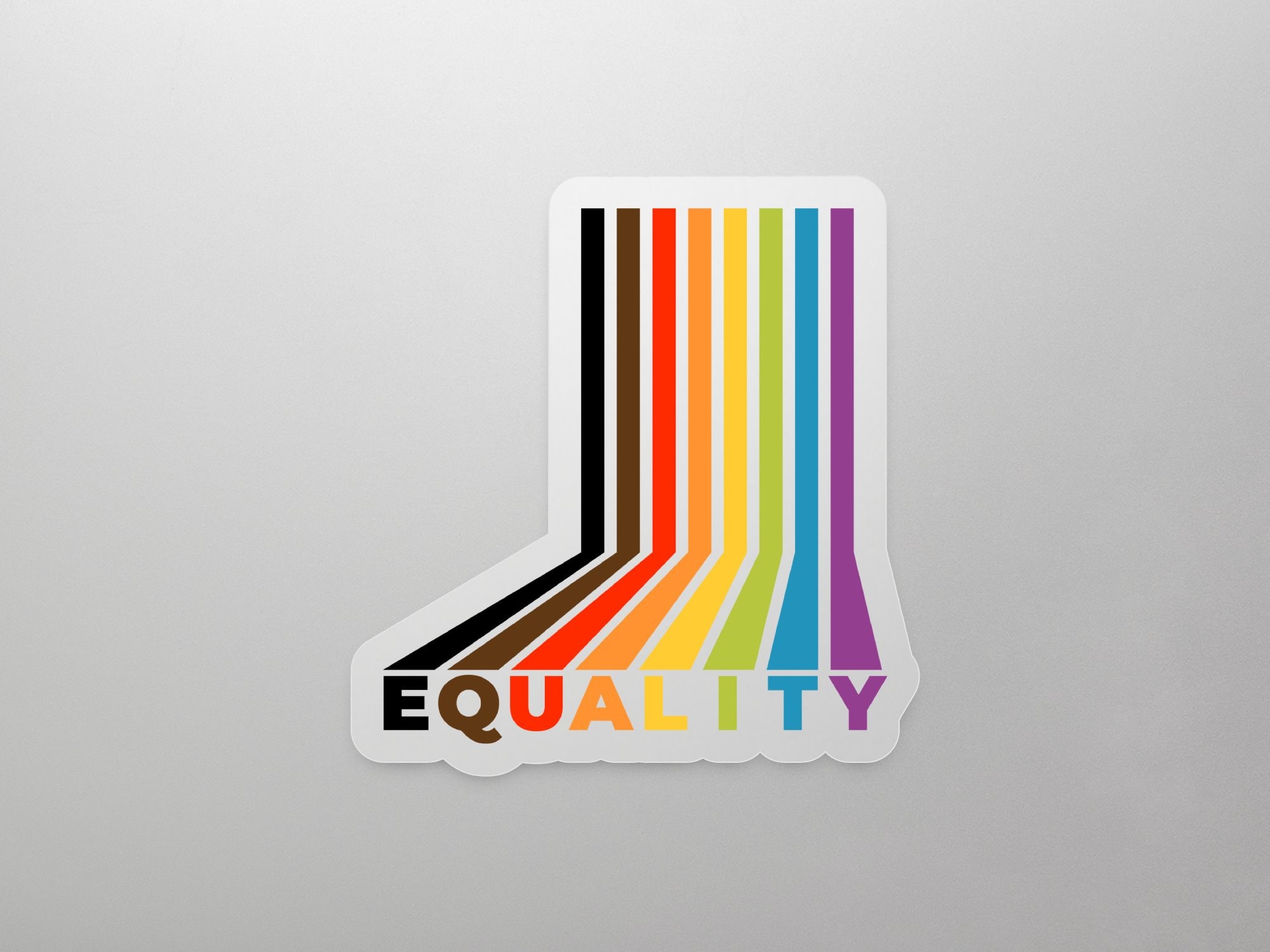 Equality Sticker LGBT Retro Rainbow Pride Flag Vinyl Decal - Etsy