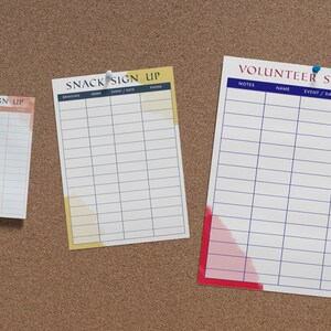 Sign up Sheet Template, Sign in Sheet, Signup Instant Download, Email ...