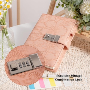 Diary With Lock for Women, 3D Embossed Journal With Lock,password ...