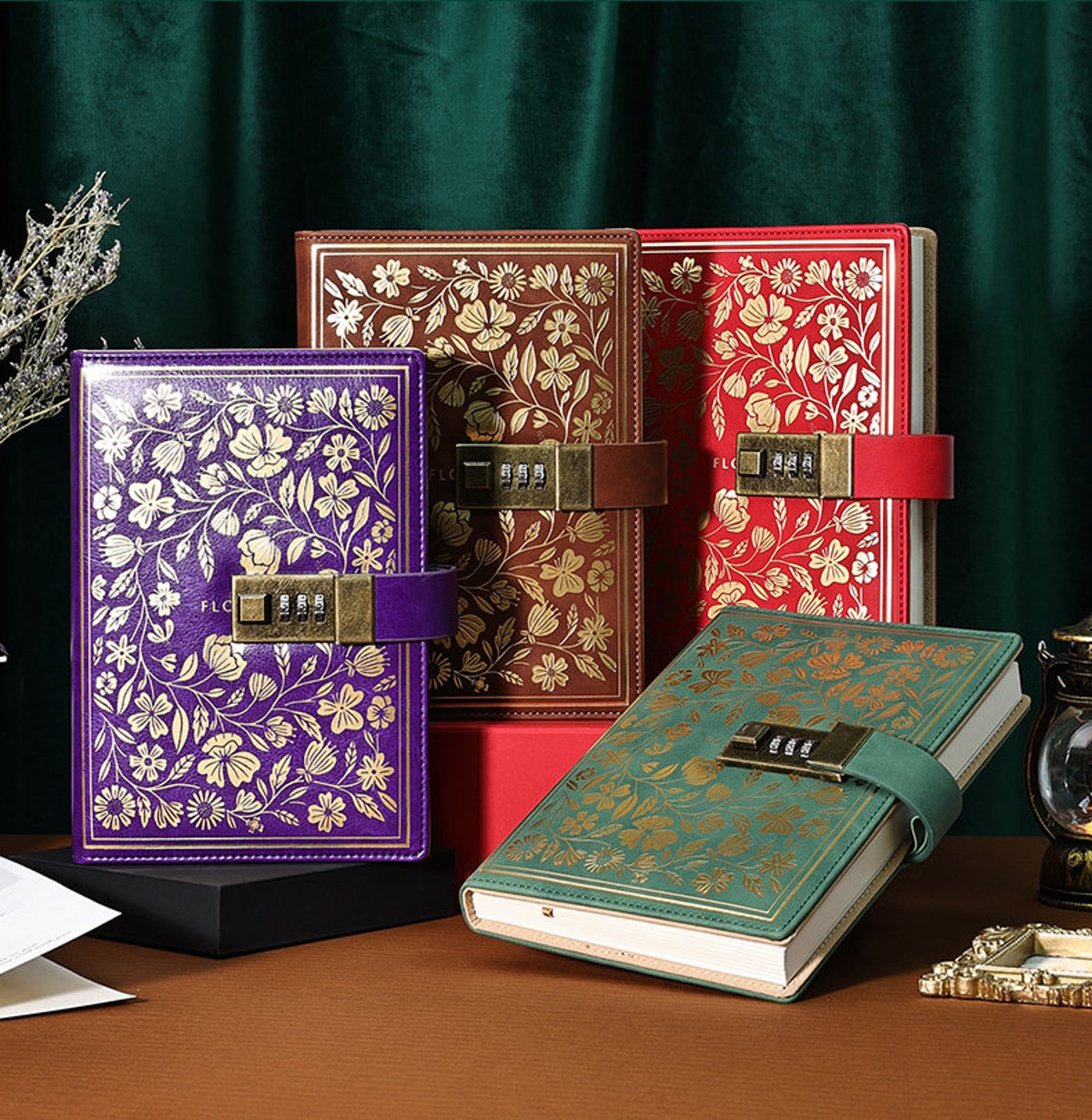 Locked Diaryjournal With Lock for Women Leather Notebook - Etsy