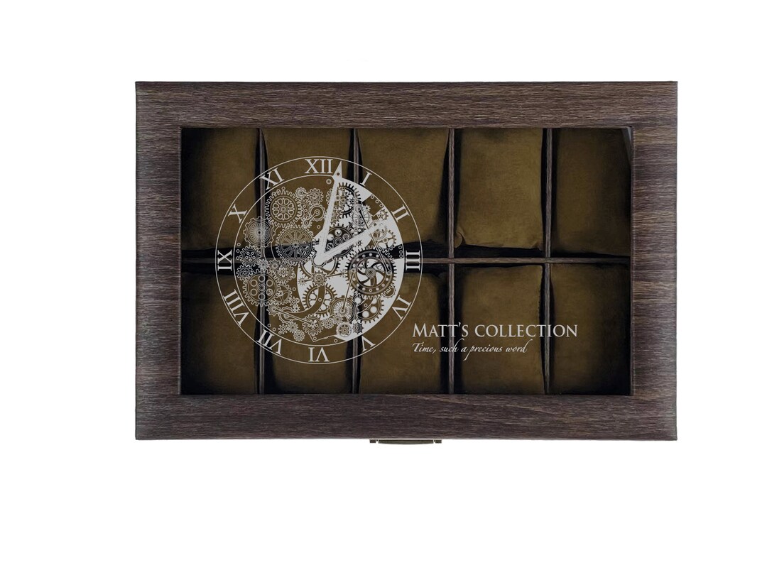 Watch Box for Men Women,personalized Watch Storage Box With 6/10/12 ...