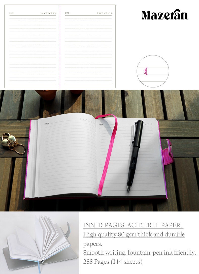 Heart Shaped Lock Journal Rainbow Laser PU Hard Cover - Etsy