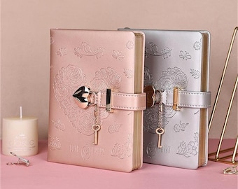 Heart Lock Diary for Girls With Key (metallic Pink) - Etsy
